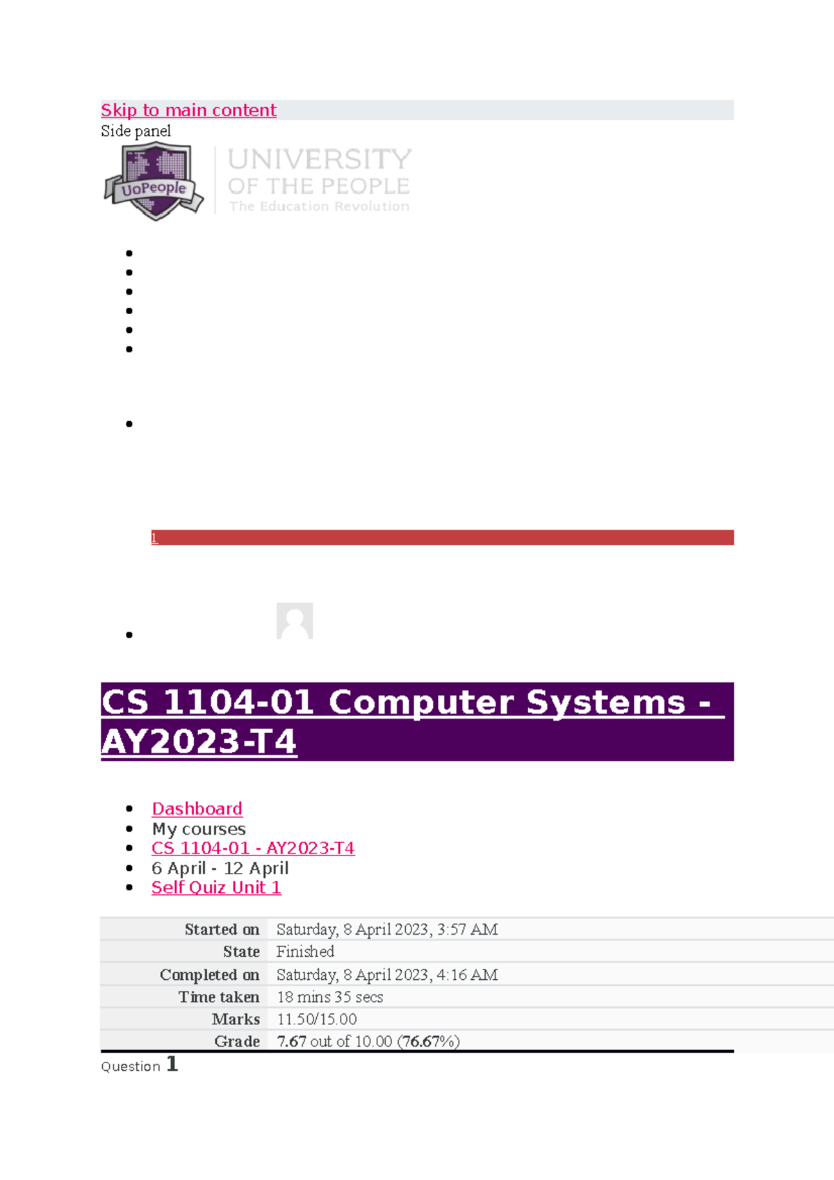Assignment - Logic - Skip to main content Side panel My Courses ...