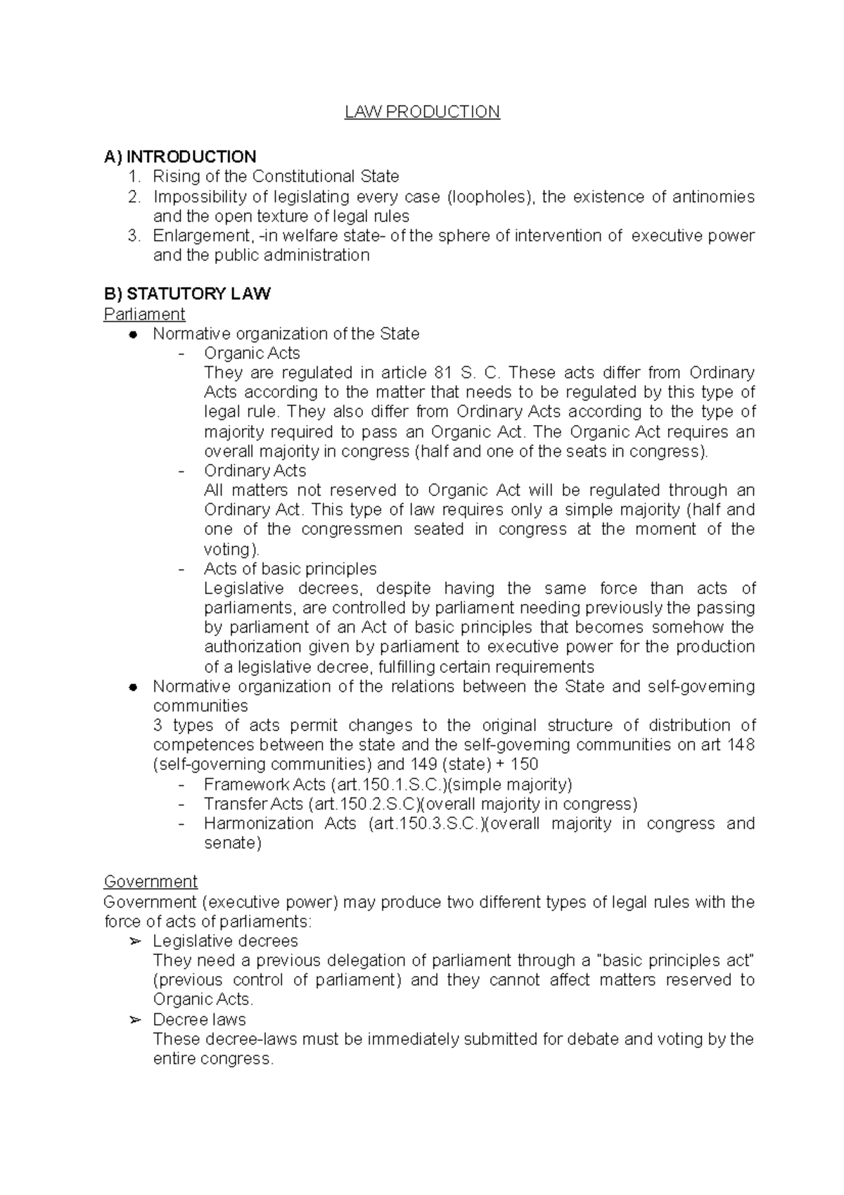 7 Esquema - esqma tema 7 - LAW PRODUCTION A) INTRODUCTION Rising of the ...