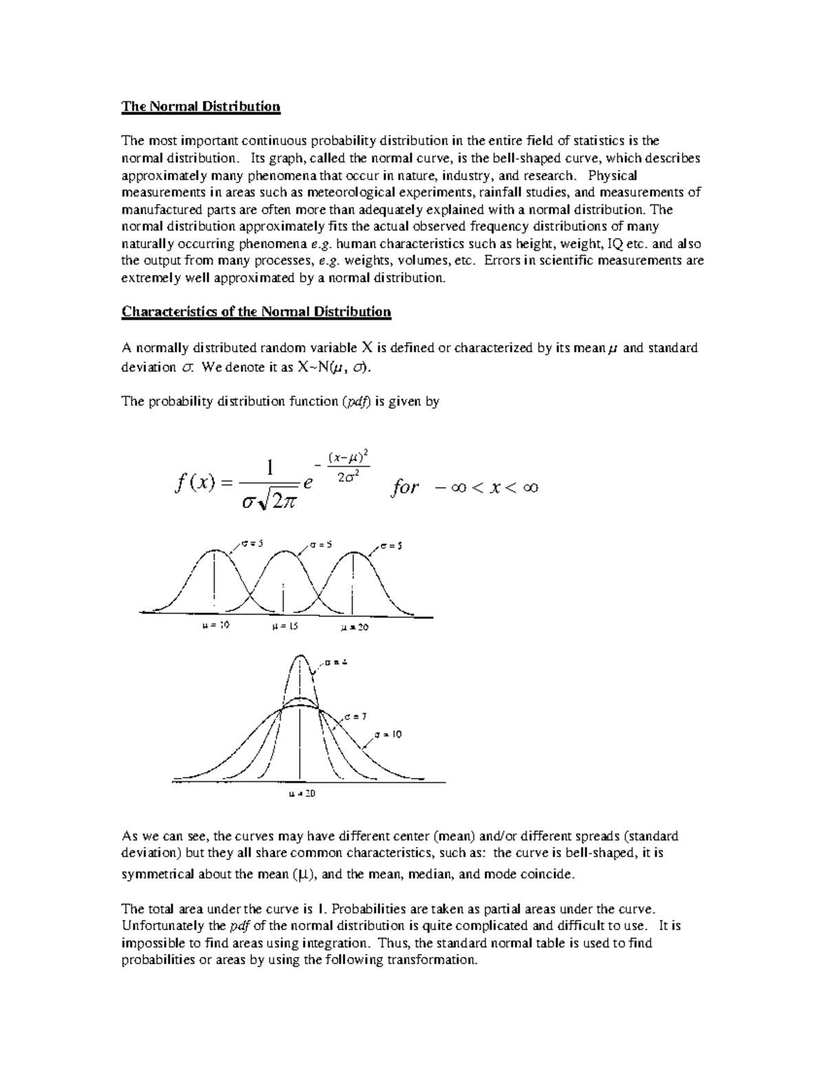 Inbound 250980777897059186 - The Normal Distribution The most important ...