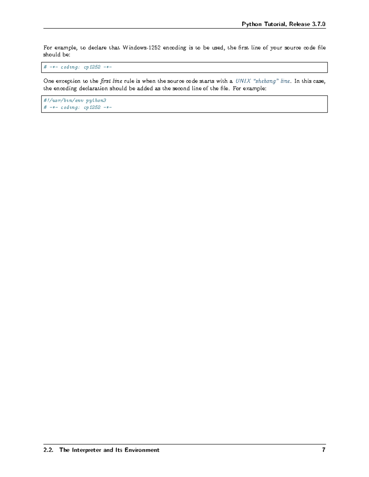 Python Notes-2 - NOTES - For example, to declare that Windows-1252 ...