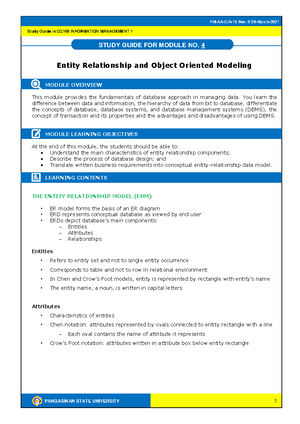 Your Name MWFM4 Act2 - PANGASINAN STATE UNIVERSITY Study Guide in CC105 - INFORMATION MANAGEMENT ...