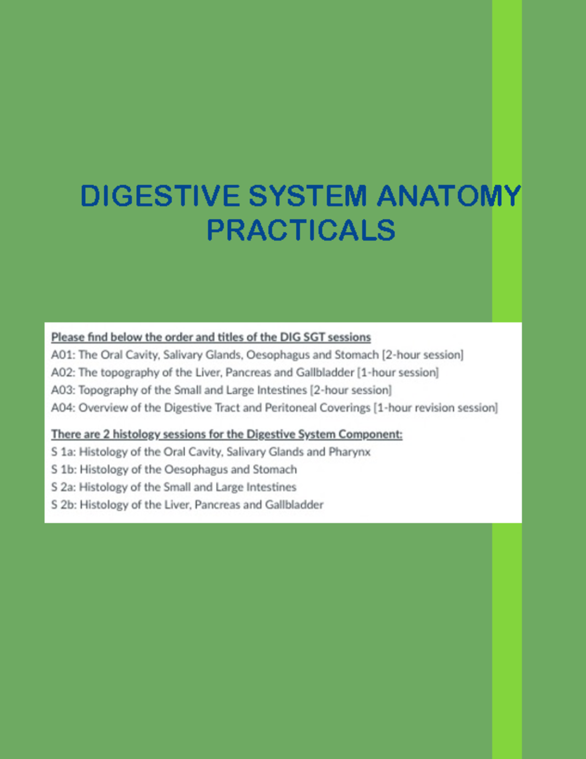 DIG APs - i just wann see doc - DIGESTIVE SYSTEM ANATOMY PRACTICALS ...