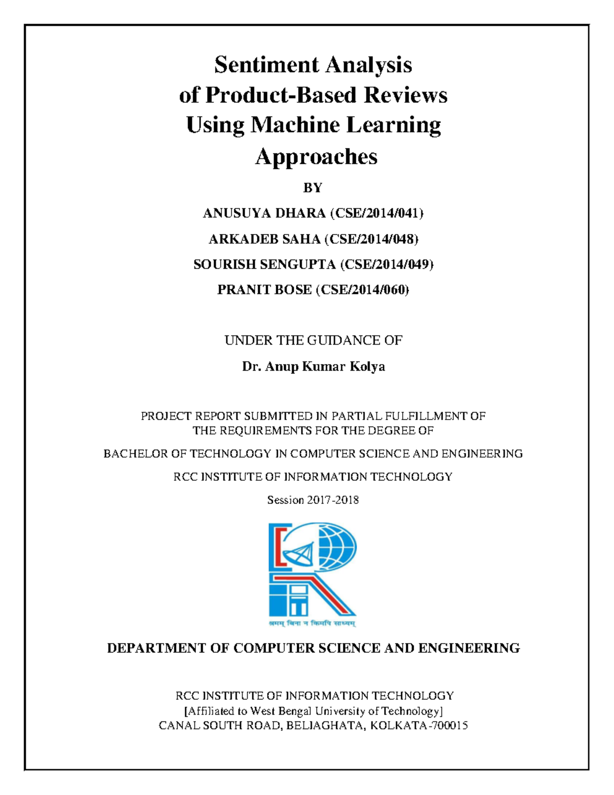 Sentiment Doc 1 - Practical project assignment. - Sentiment Analysis of Product-Based Reviews ...