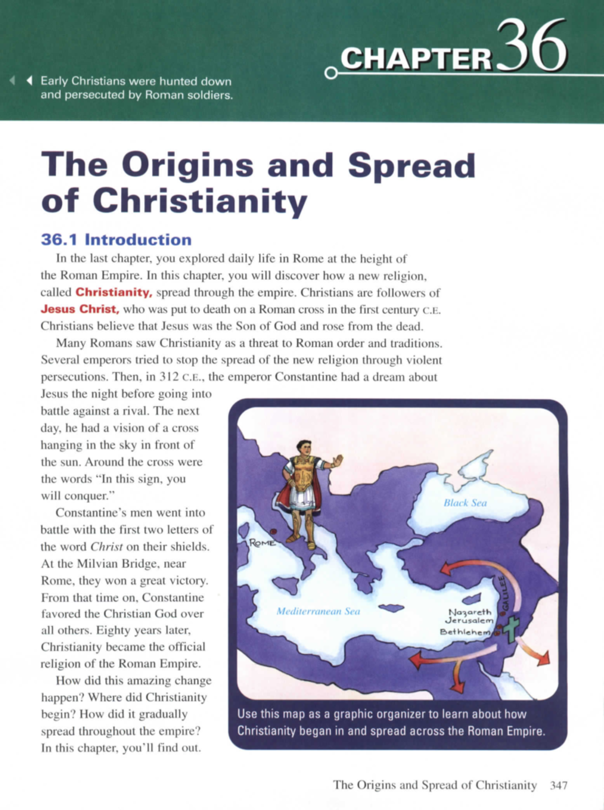 New Ch. 36 History Alive Christianity - CHAPTER any unnstians were ...