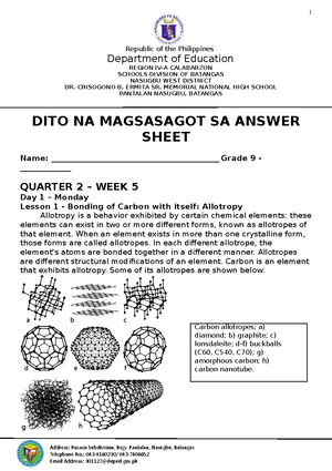 Q2 week 7 and 8 - Activity sheets and answer sheets - Name