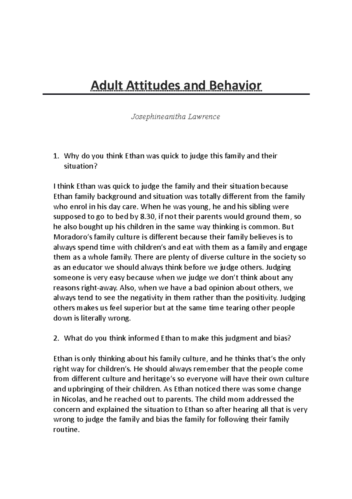 JLawerence Adult Attitudes and Behaviour 050523 - Adult Attitudes and ...