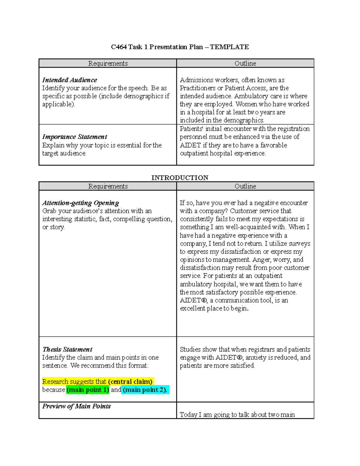 Kkfinal Presentation Plan Template (1).edited - Copy - C464 Task 1 ...