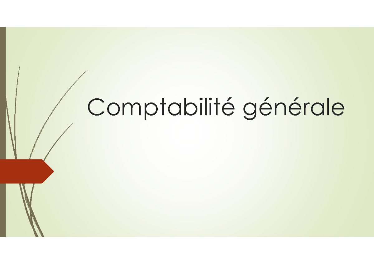 Cours Comptabilit Ã©️ g Ã©️n Ã©️rale - Comptabilité générale Plan ...