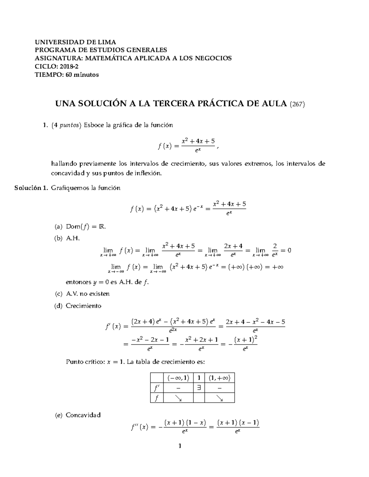 P3b - practica de mate - UNIVERSIDAD DE LIMA PROGRAMA DE ESTUDIOS ...