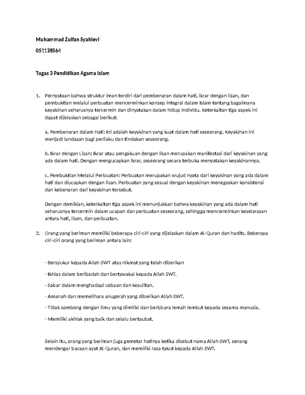 Tugas 3 PAI - Muhammad Zulfan Syahlevi 051138564 Tugas 3 Pendidikan ...