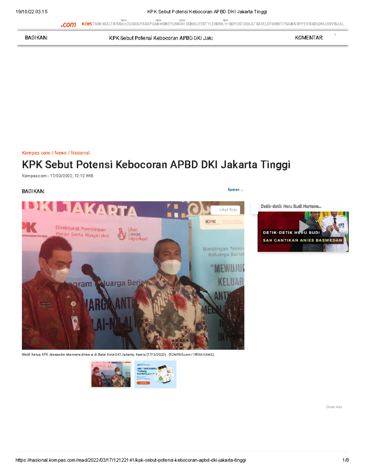 ASP 1 - Enny Hardi, S.E., M.Si., Ak., C.A. - KPK Sebut Potensi Kebocoran APBD DKI Jakarta Tinggi ...
