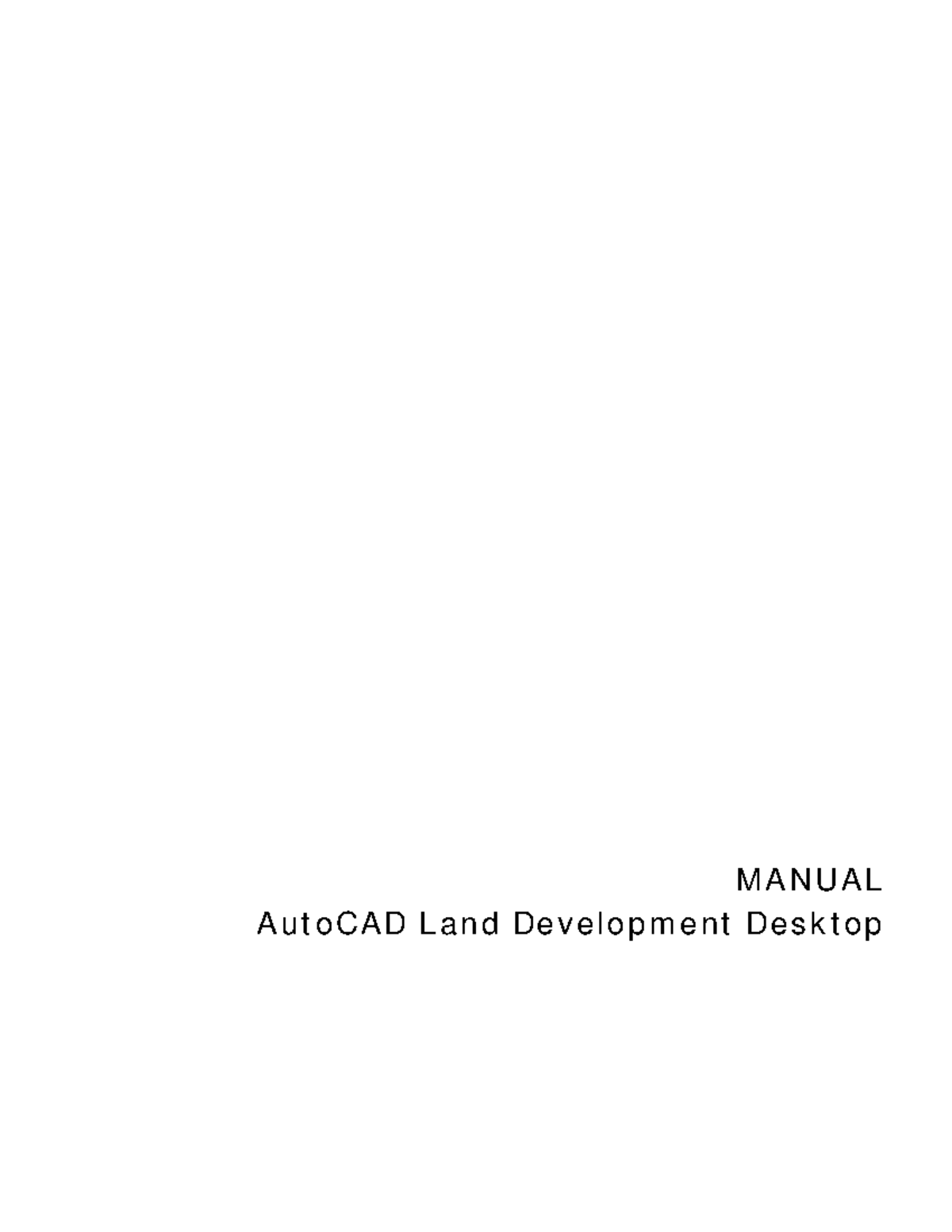 Manual autocad-land - MANUAL AutoCAD Land Development Desktop ...