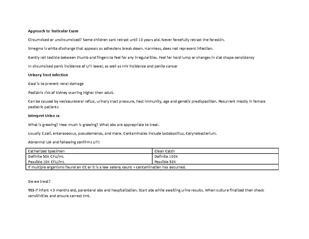 Urology PEDS - Self explanatory - Approach to Testicular Exam ...