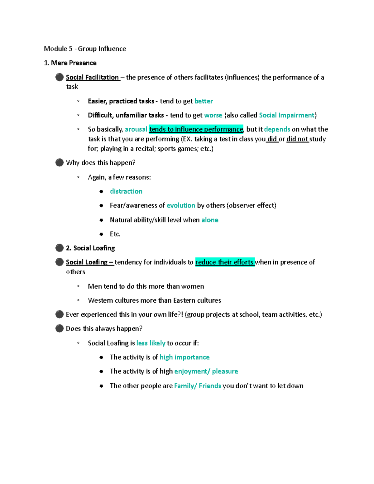 Module 5. outline - Social Psychology Notes - PSYC 2319 - Studocu