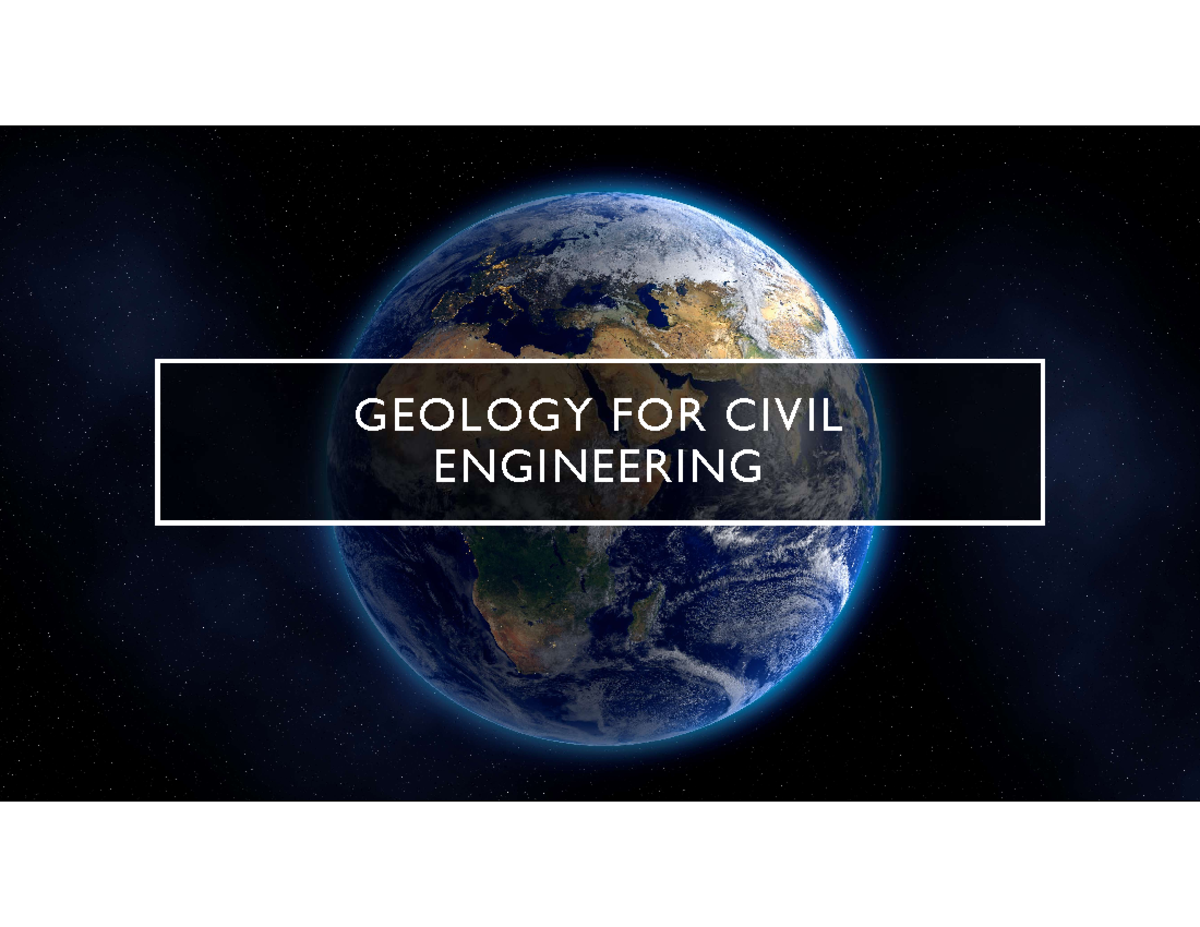 GEOL131A - 01 Divisions, Branches, Processes - GEOLOGY FOR CIVIL ...