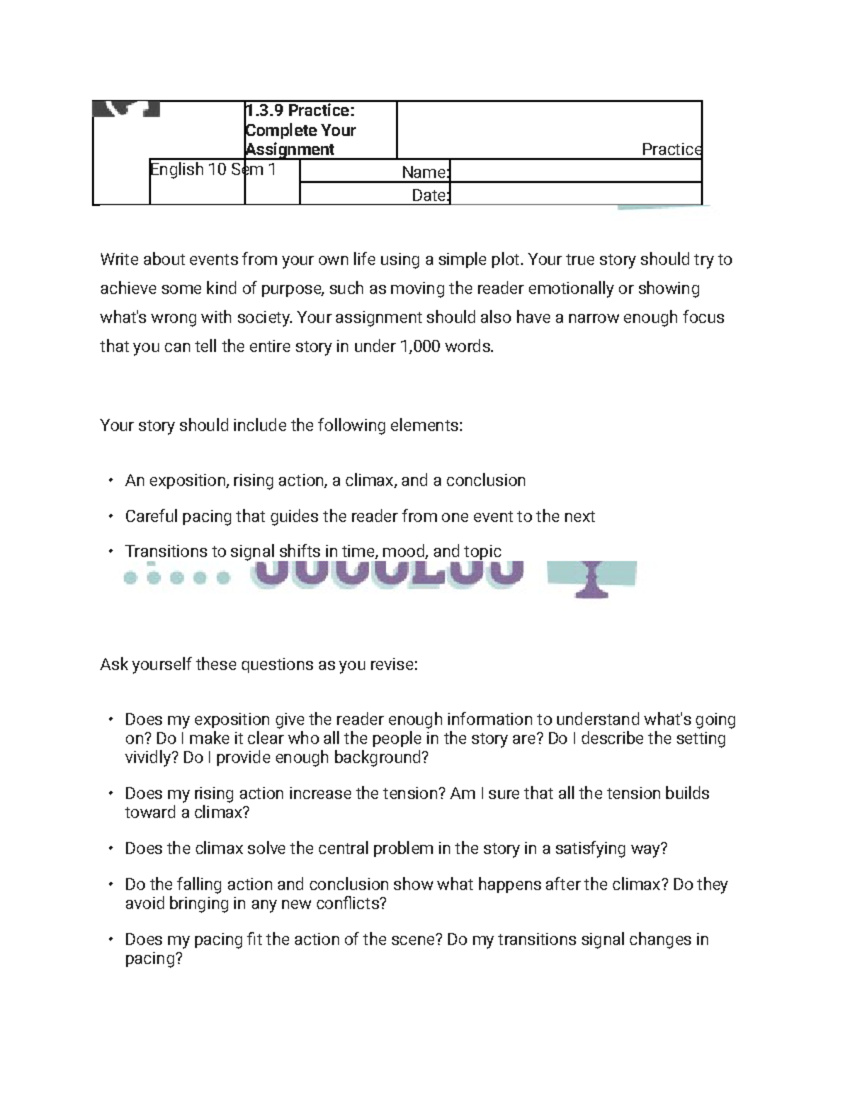 1.3.9 Practice - Complete Your Assignment (Practice) 1003009 de Fg VD ...