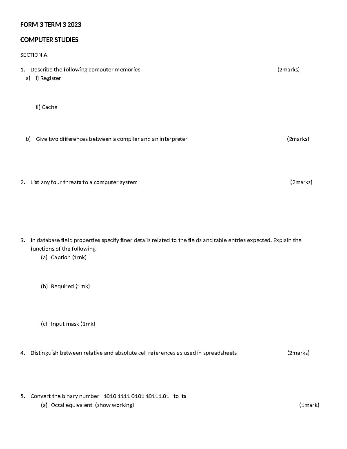 FORM 3 TERM 3 2023 comp 1696831480 - FORM 3 TERM 3 2023 COMPUTER ...