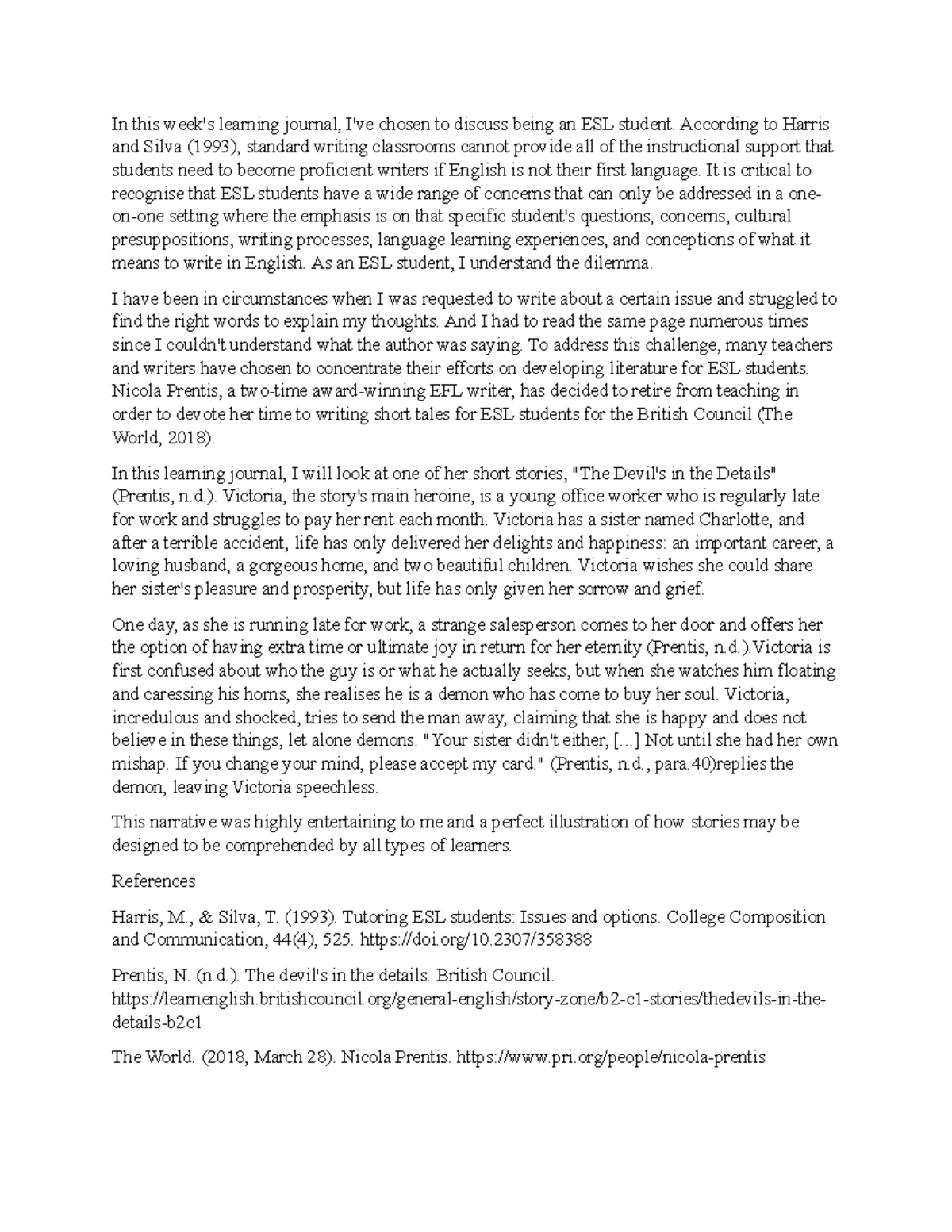 Learning journal 6 - Biology - In this week's learning journal, I've ...