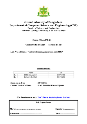 Chemistry Laboratory Manual - Green University of Bangladesh Department ...