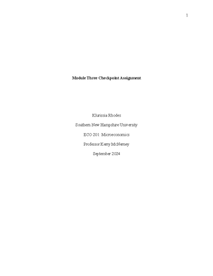 ECO 202 Module Two Short Paper Template - Module Two Short Paper ...