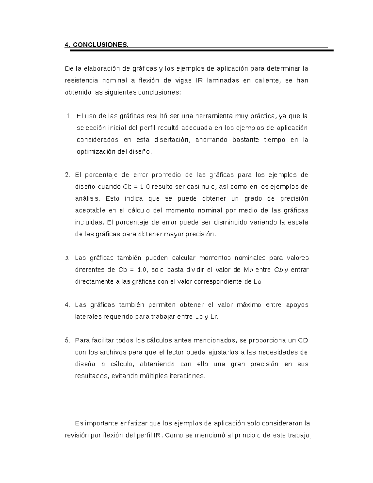 Capitulo 4 - INFORME - 4. CONCLUSIONES. De la elaboración de gráficas y los ejemplos de ...