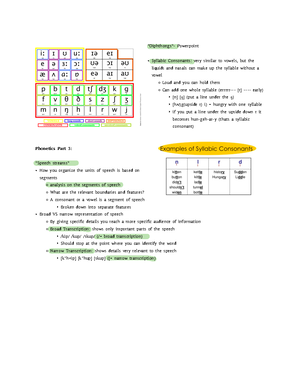 Phonology 4 - October 24, 2022 Phonology 4: Phonological Features and ...