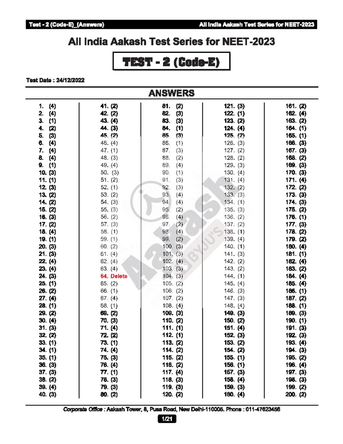 (B-3) Aiats ( Force+ WORK) Solution (24-12-22) - Physics Proposal - Studocu