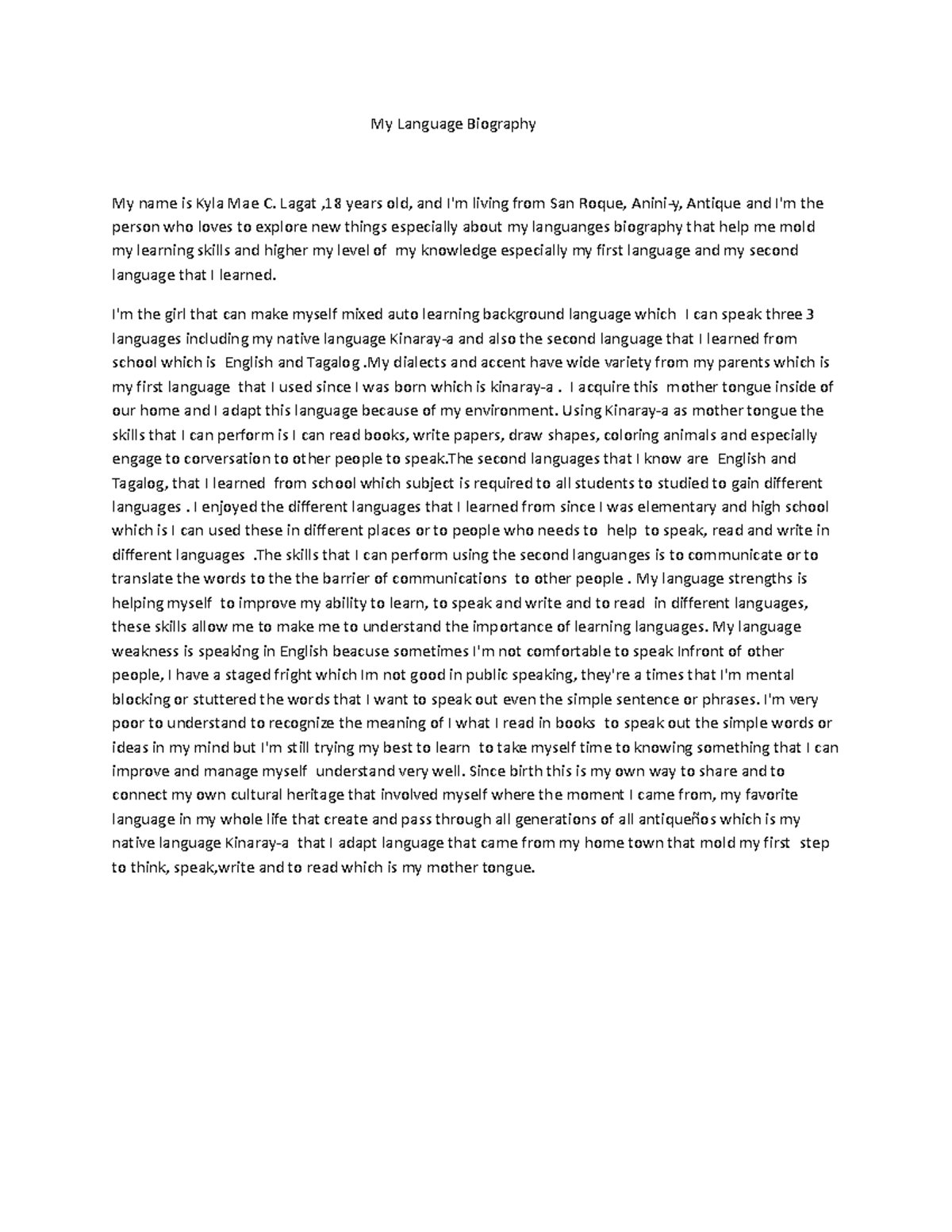 My Language Bio-WPS Office - History of the English Language - Studocu