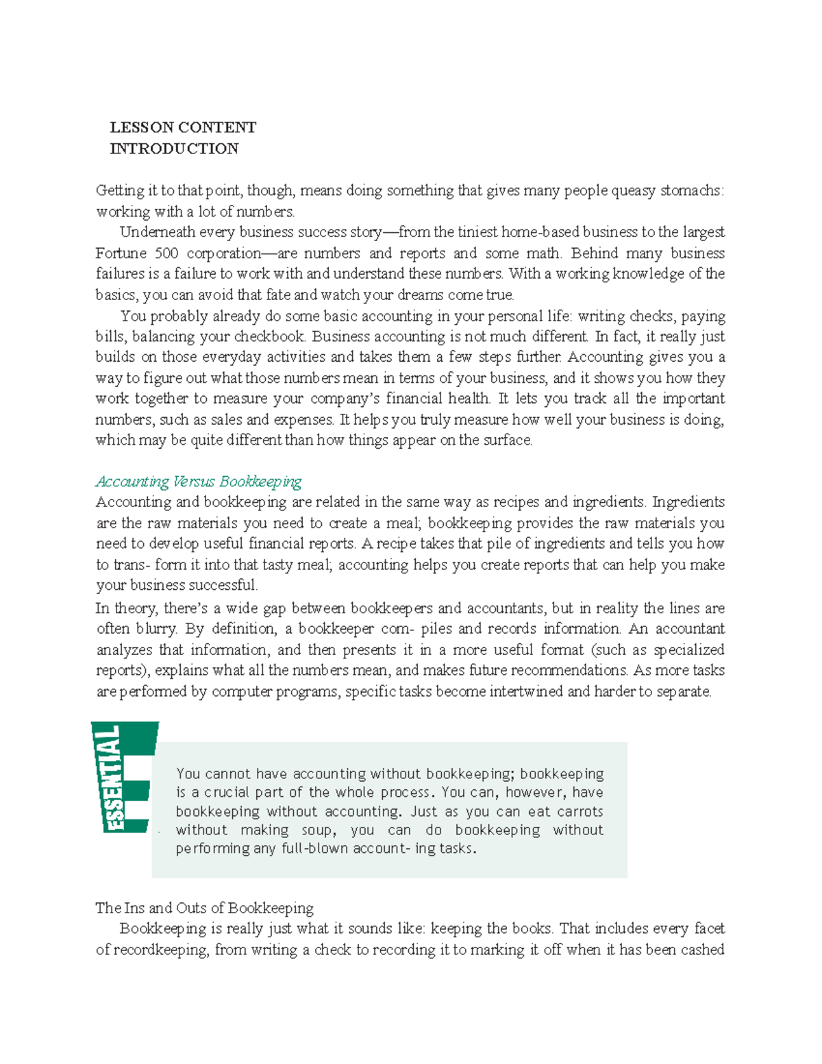 Tracking and Measuring Success 101 - LESSON CONTENT INTRODUCTION ...