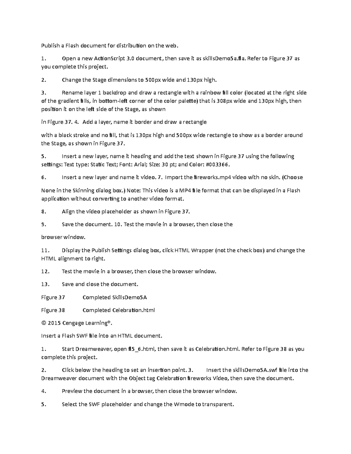 Document - Photoshop tutorial notes - Publish a Flash document for ...