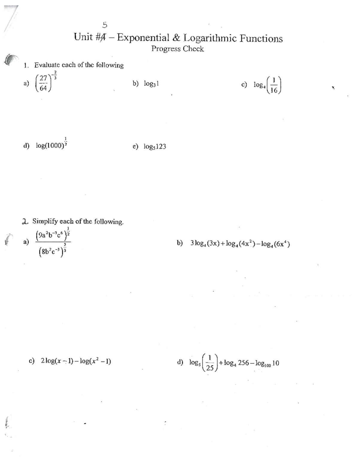 3.12 - Progress Check - practice - Math 1Ls3 - Studocu