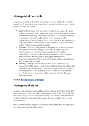 What is management mgt200 2017 2018 docx - What Is Management? Defini ...