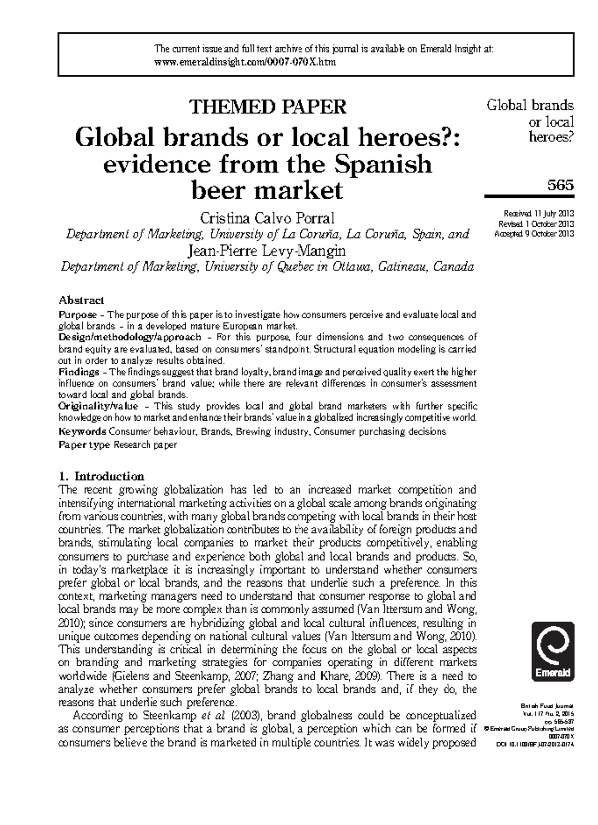 Global brands or local heroes - THEMED PAPER Global brands or local ...