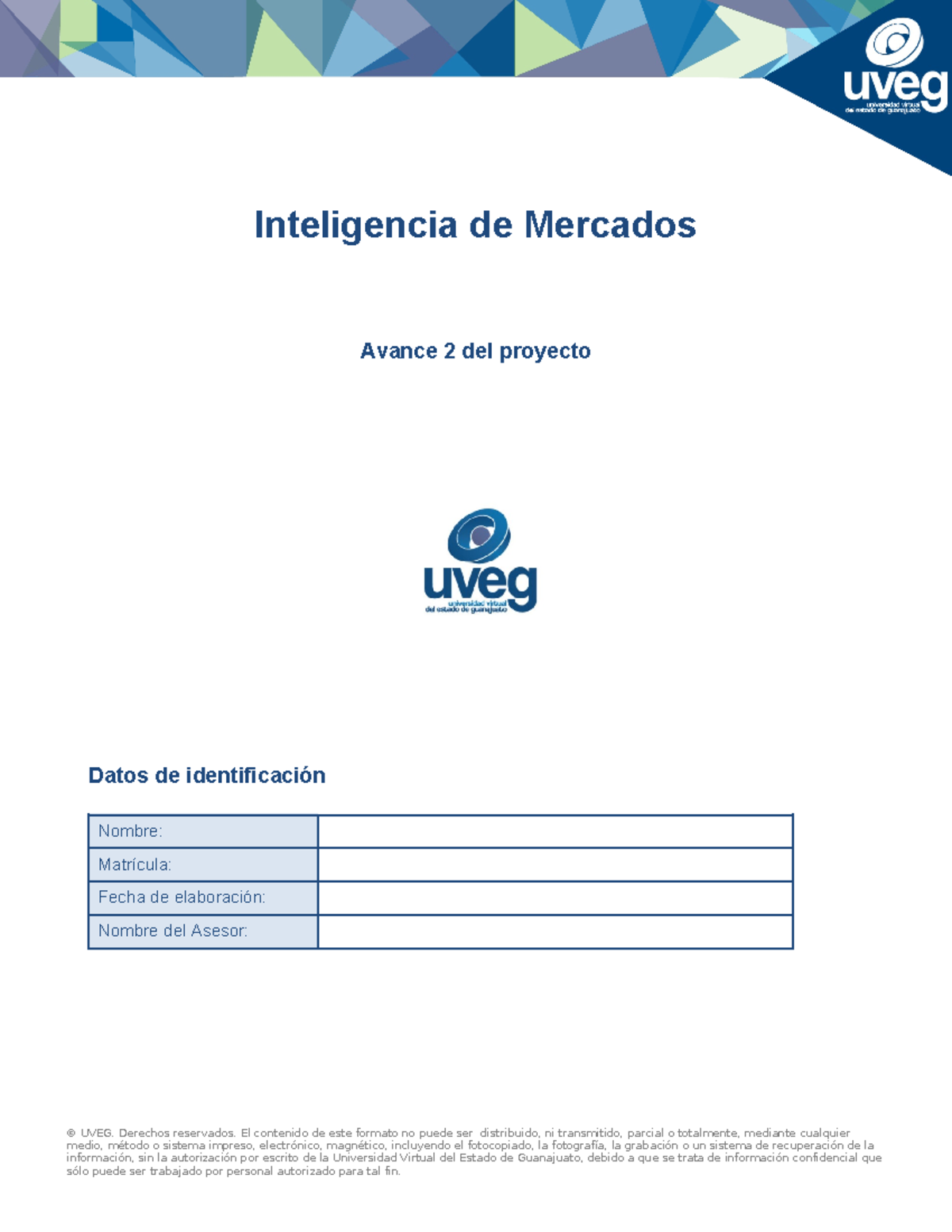 Avance 2 del proyecto.docx 2 - Inteligencia de Mercados Avance 2 del proyecto Datos de - Studocu