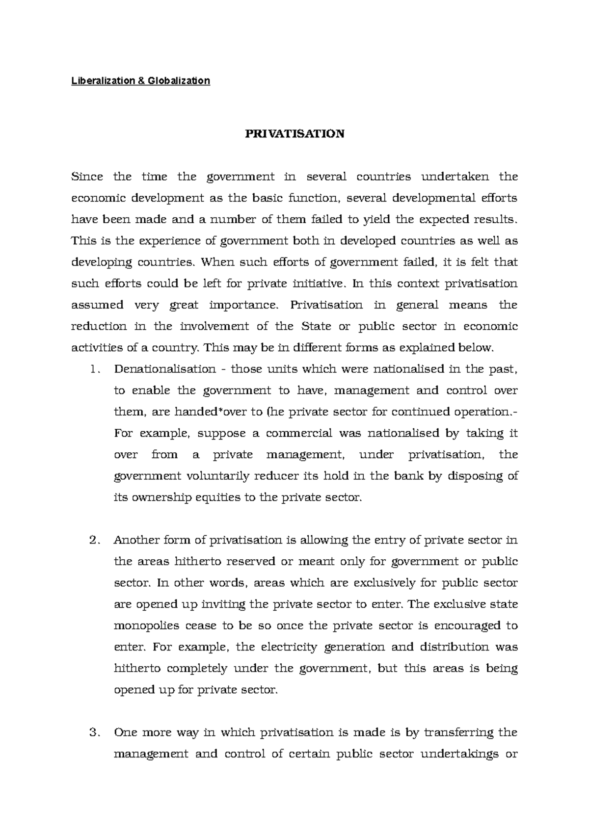 Liberalization & Globalization - Strategic Financial Management - Studocu