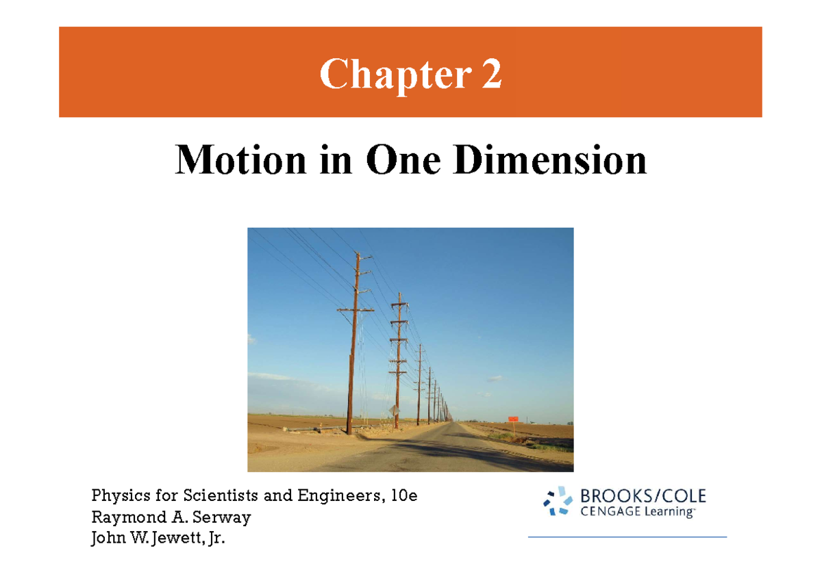 2.1 Motion in One Dimension - Motion in One Dimension Physics for ...
