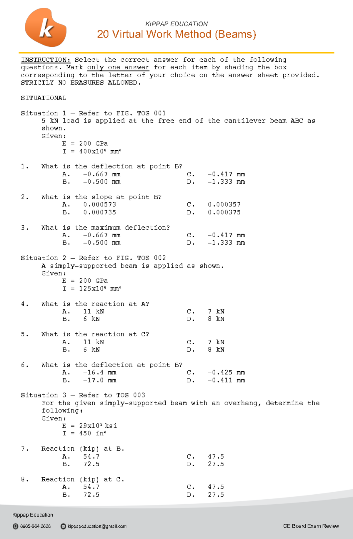 Kippap-Handout-SEC (20 Virtual Work Method - Beams) - KIPPAP EDUCATION ...