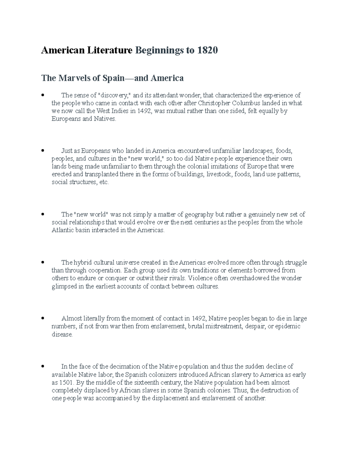 Overview american literature beginnings 1820 - American Literature ...