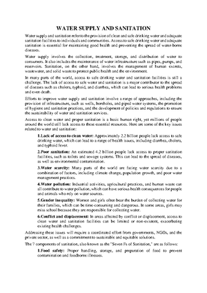 Objectives OF Sanitation - OBJECTIVES OF SANITATION The objectives of ...