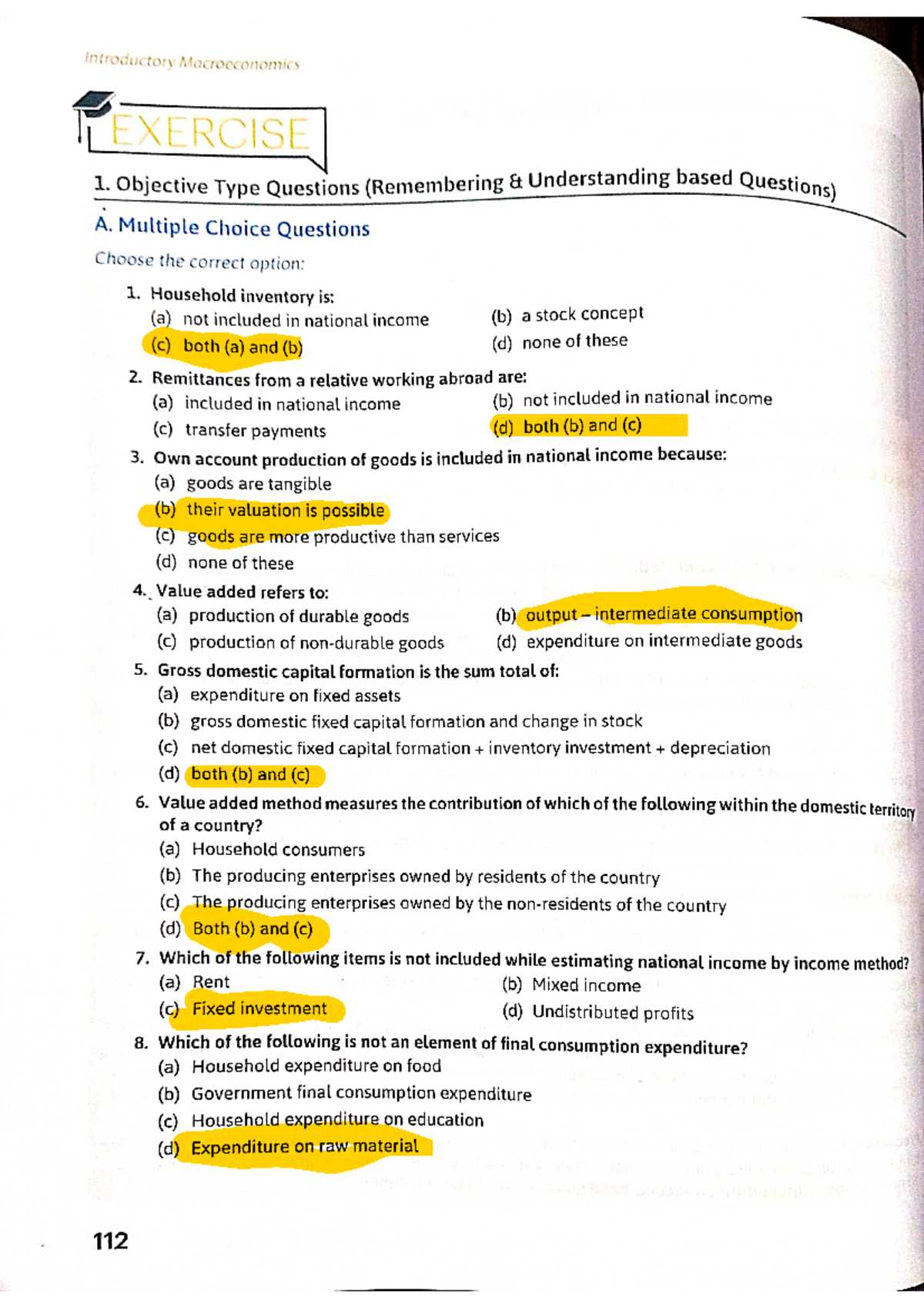MCQs Chapter 4 - mcqs - Introductory Macroeconomics EXERCISE 1 ...