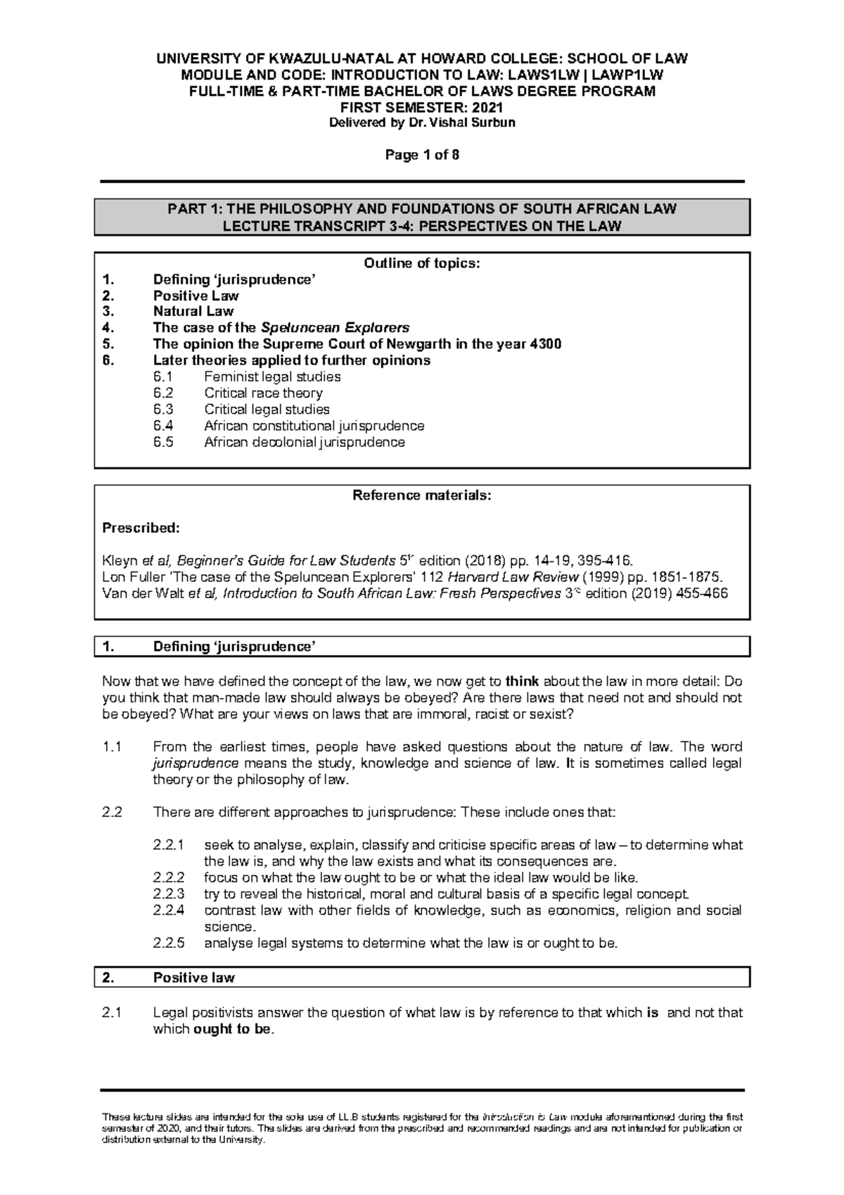 PART 1 Lecture 3-4 - Introduction - MODULE AND CODE: INTRODUCTION TO ...