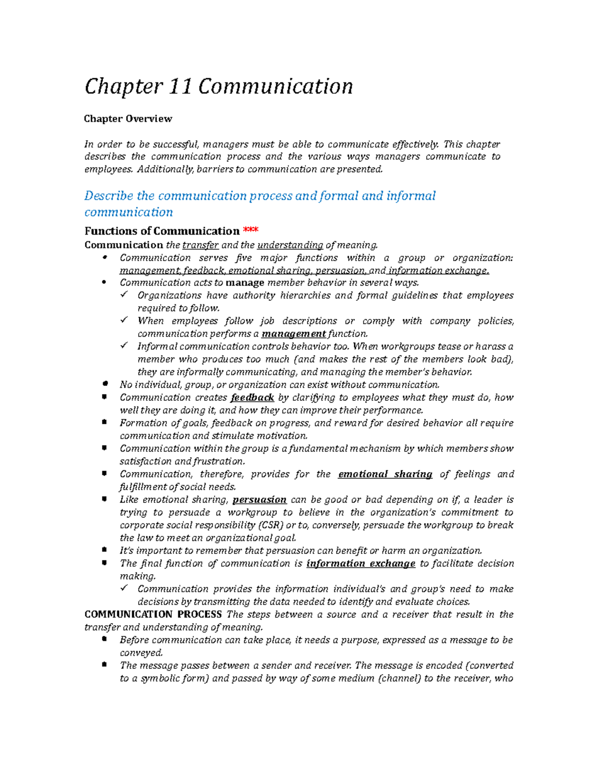 Ch-11 - Chapter 11 - Chapter 11 Communication Chapter Overview In order ...