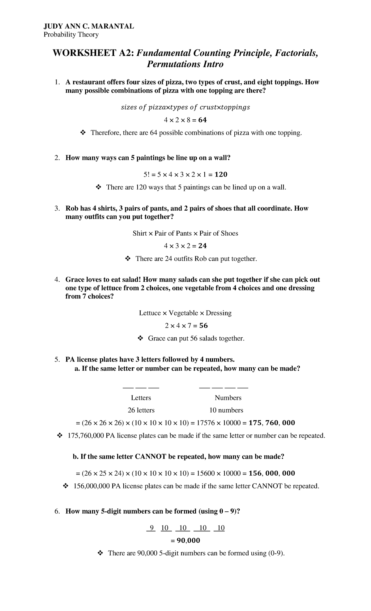 Quiz about Permutation and Combination - Probability and Statistics - Studocu