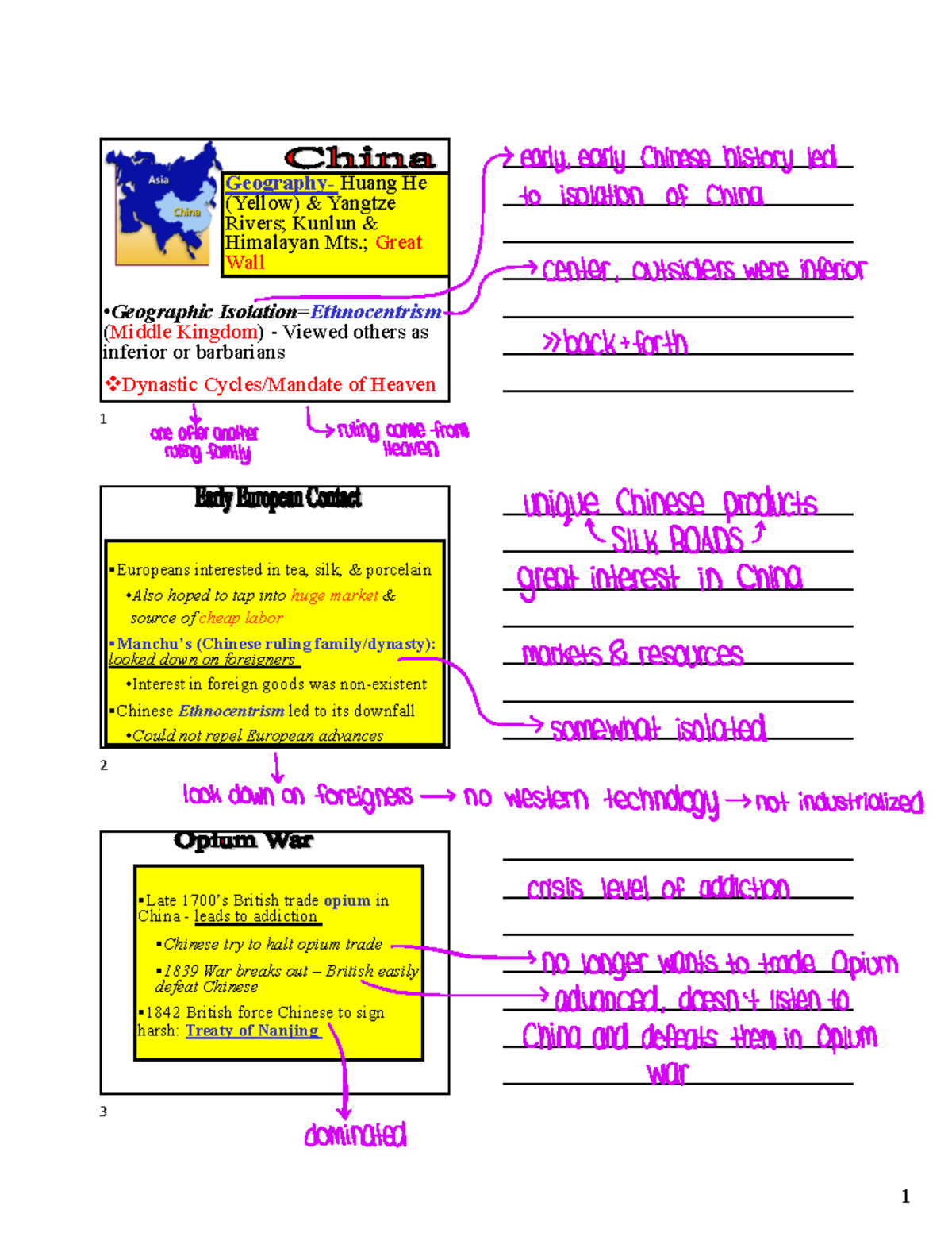 Edited - Imperialism - China - Geography- Huang He (Yellow) & Yangtze ...