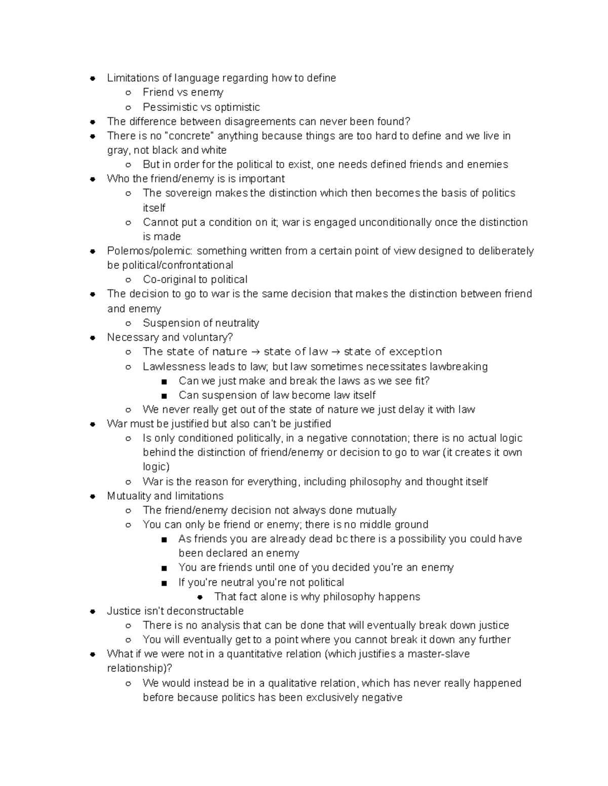 Politics of Friendship - Limitations of language regarding how to ...