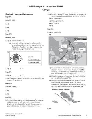Obs4 ch2 manuel - Observatoire 4 sec 4 corrigé chapitre 2 - L’ eau dissout et transporte de ...