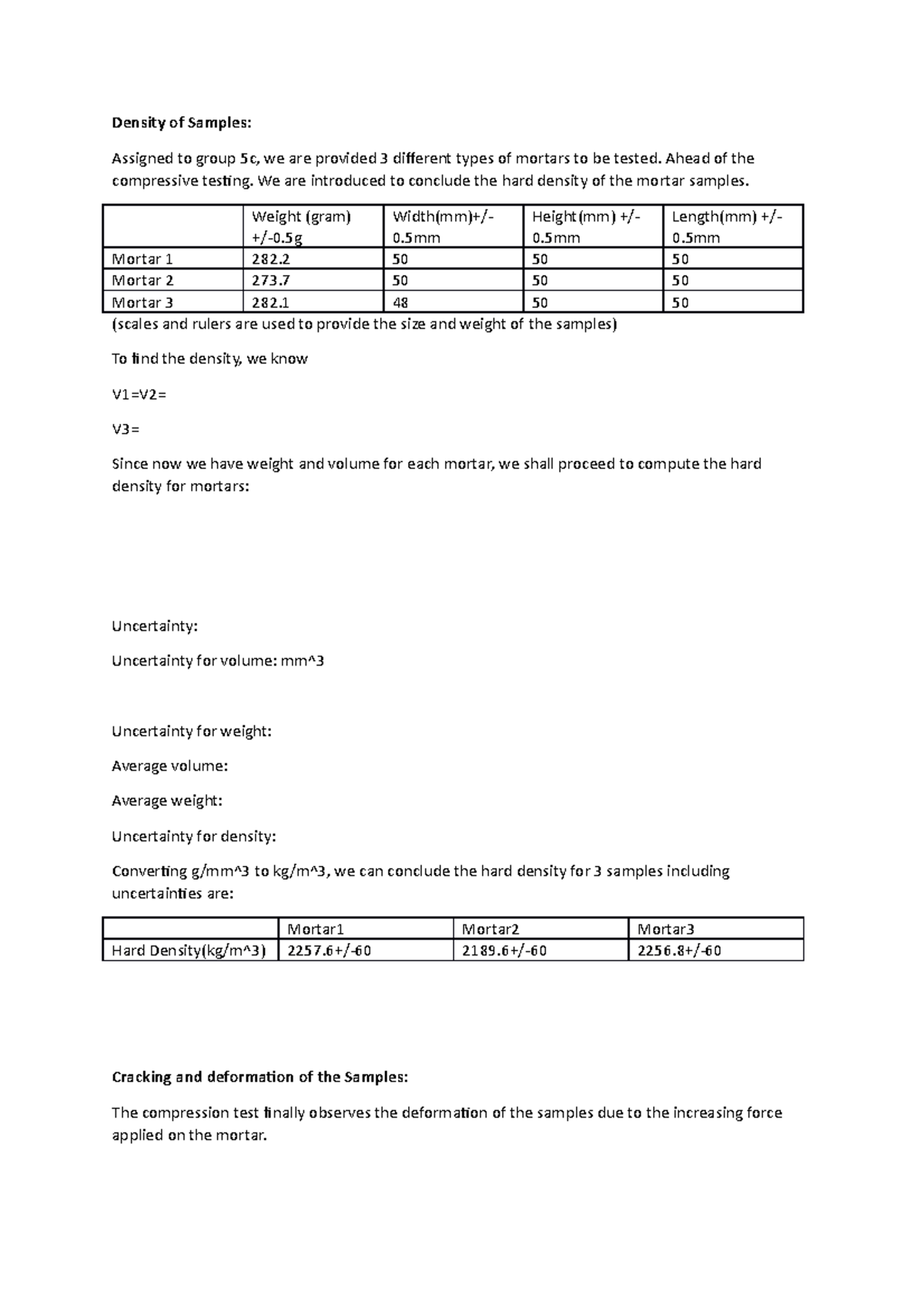Density of Samples - math - Density of Samples: Assigned to group 5c ...