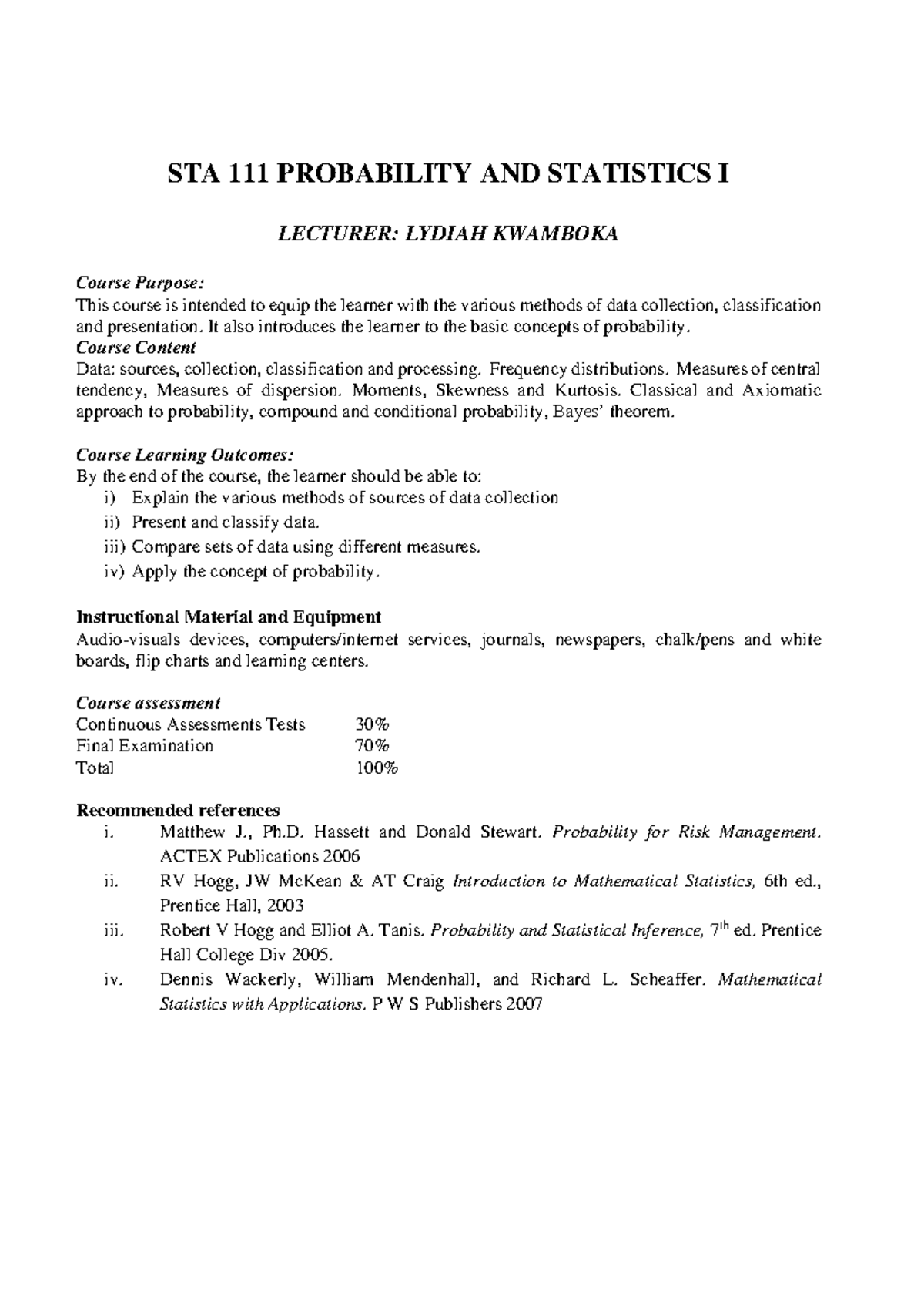 Introduction to Data Collection Methods - STA 111 PROBABILITY AND ...
