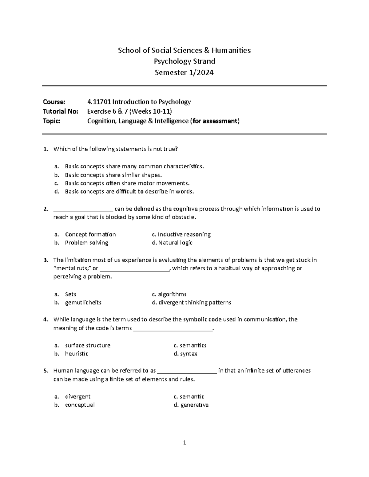 Week 10-11 Tutorial 6 & 7 (for assessment) - 1 School of Social ...