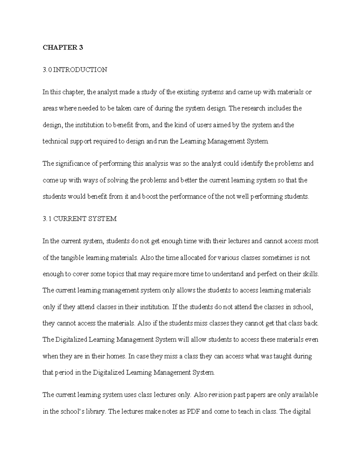 Chapterthree - CHAPTER 3 3 INTRODUCTION In this chapter, the analyst ...